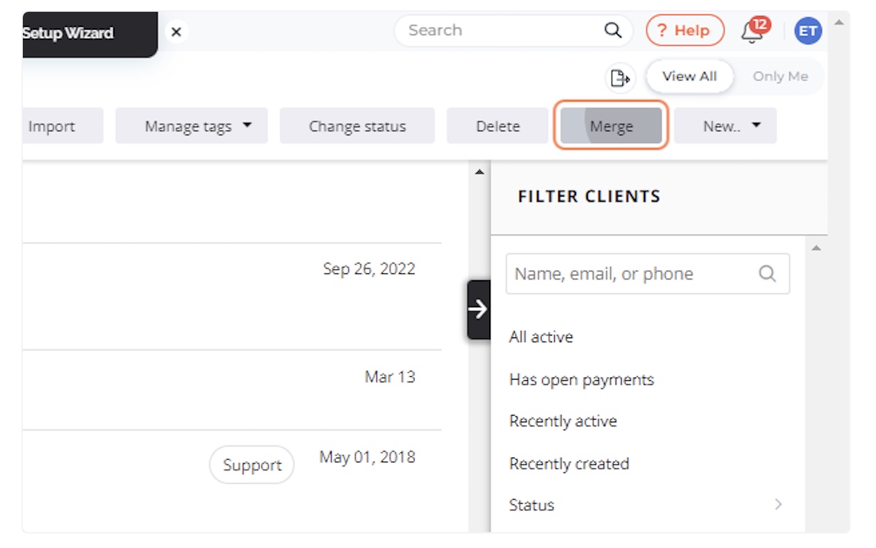 How to merge clients - Classic View – Thryv