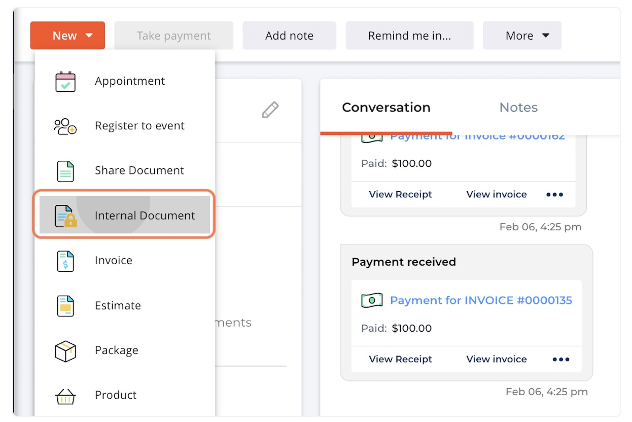 How To Add an Internal Document to a Client – Thryv