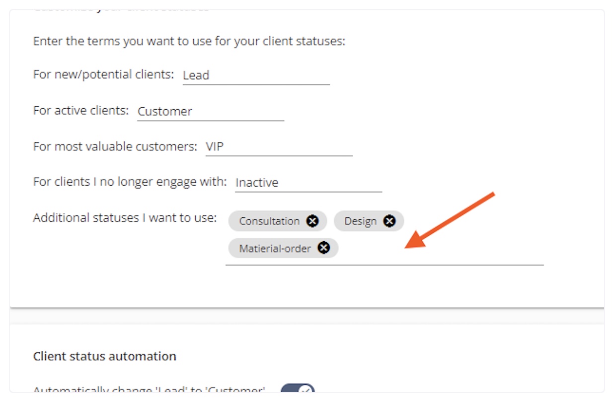 How To Create a Custom Client Status – Thryv