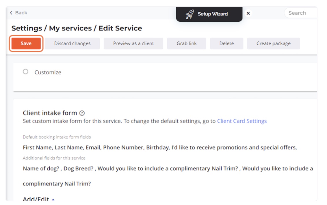 How To Create A Custom Intake Form for a Specific Service – Thryv