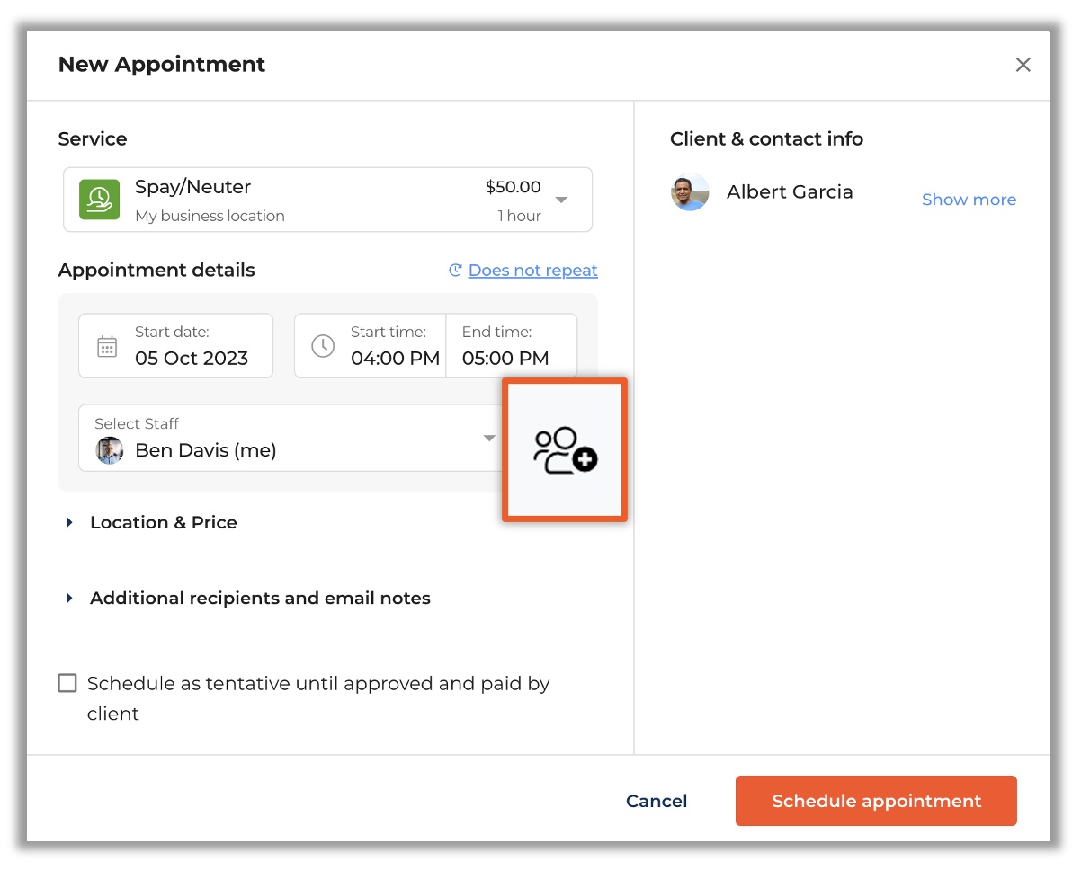 Schedule An Appointment With Multiple Staff – Thryv