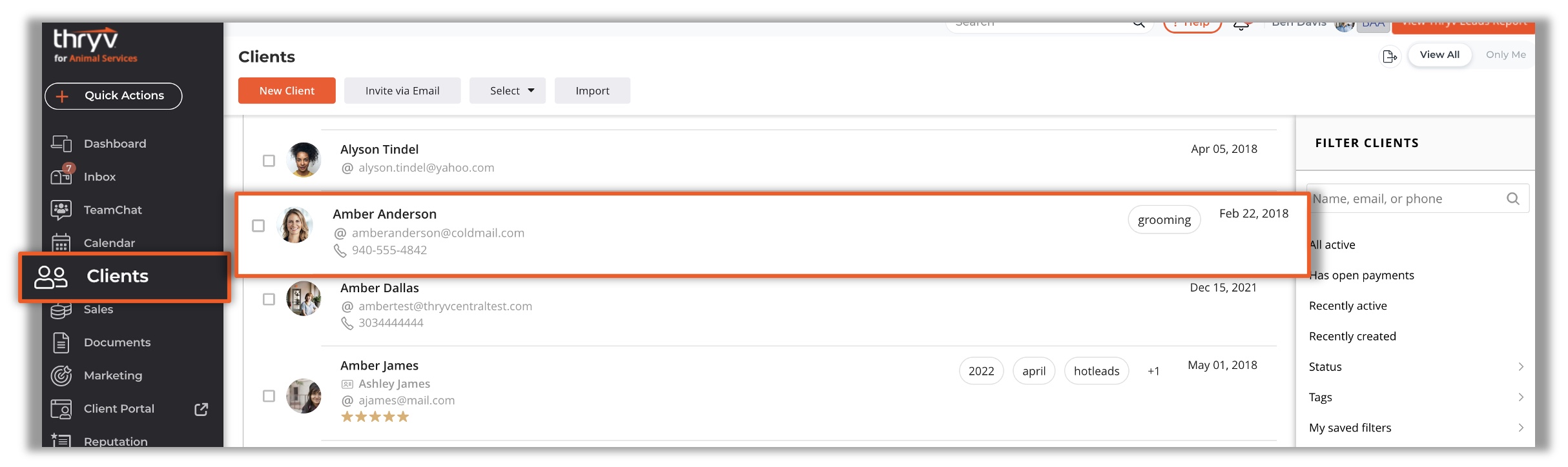 Add A Note to a Client Card – Thryv