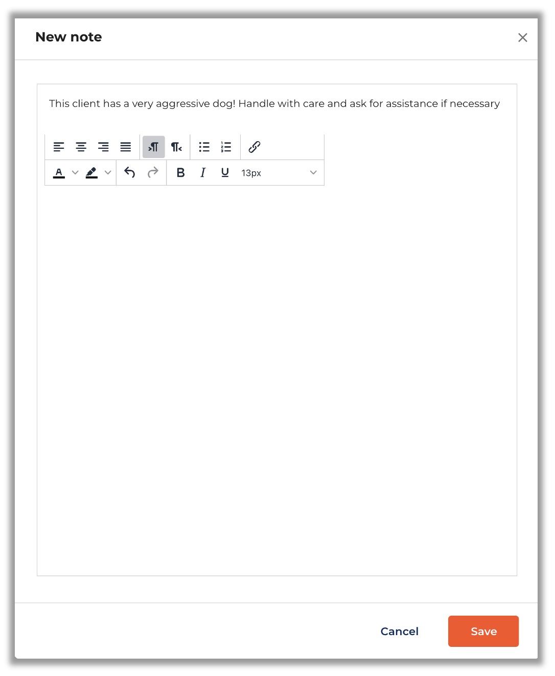 Add A Note to a Client Card – Thryv