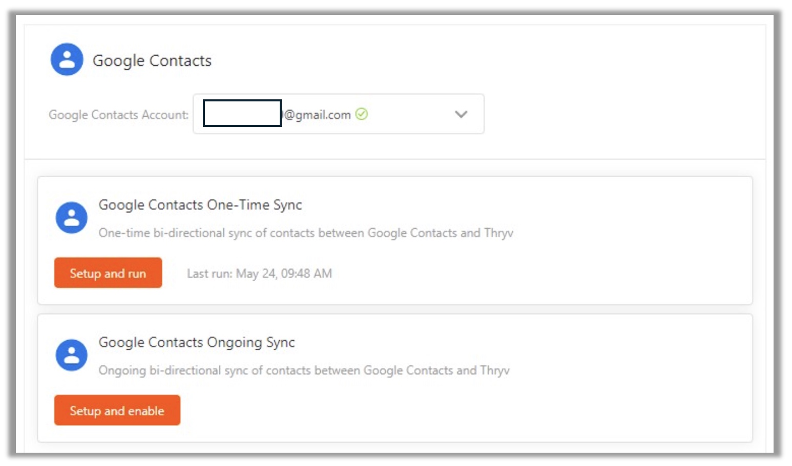 Google Contacts – Thryv
