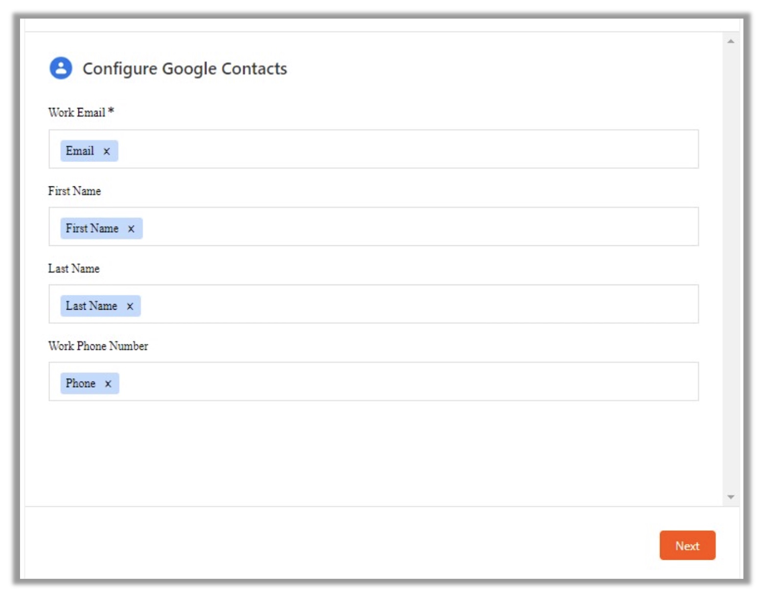 Google Contacts – Thryv