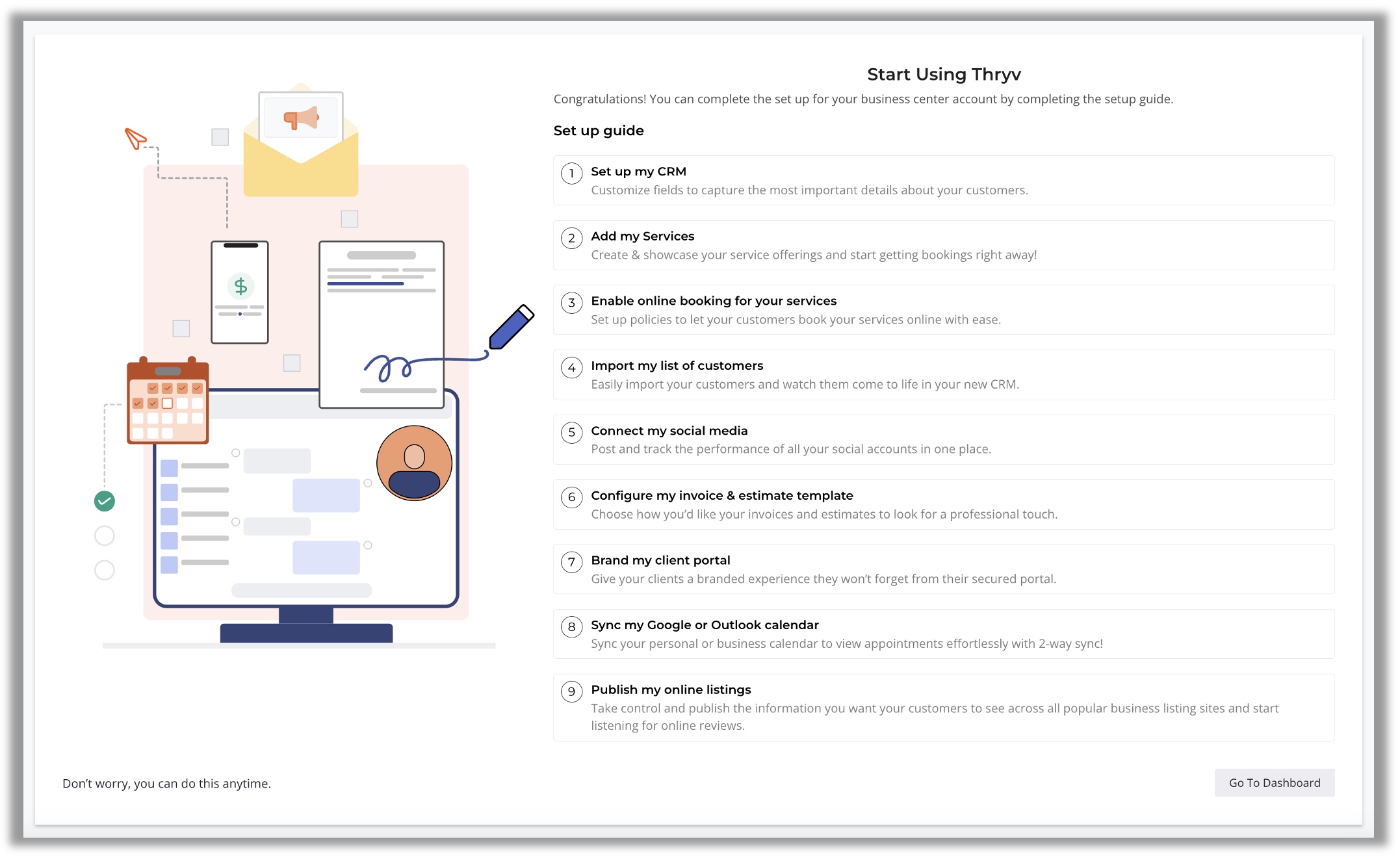 Onboarding Wizard – Thryv