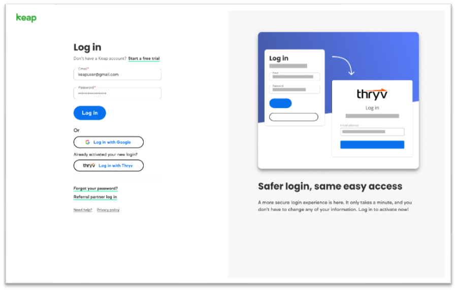 Getting Started with the New Login Experience (Single Sign-On) – Thryv
