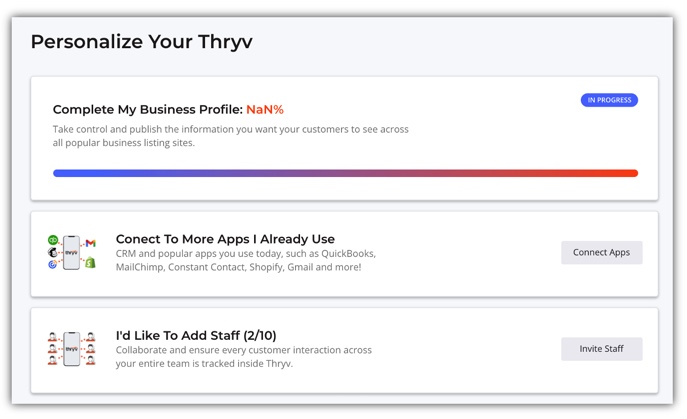 Onboarding Wizard – Thryv