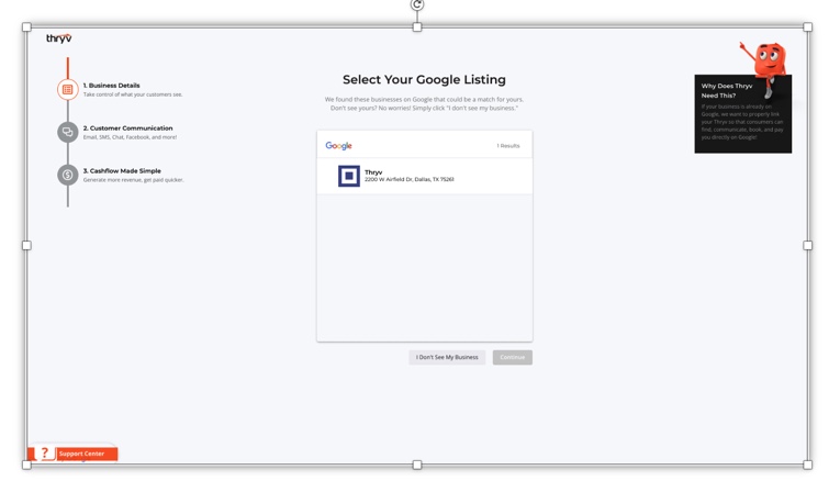 Onboarding Wizard – Thryv