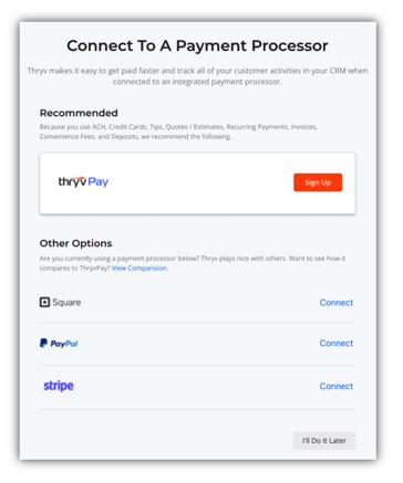 Onboarding Wizard – Thryv