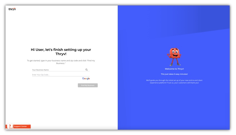 Onboarding Wizard – Thryv