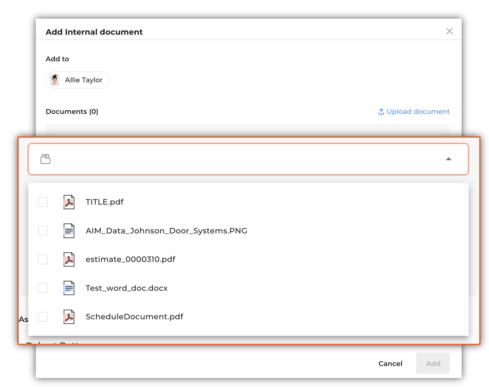 Add an Internal Document to Client Card – Thryv